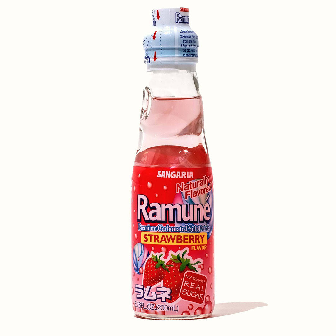 Ramune Strawberry Soda 18pk – Japanese Craft Soda Delight – Blue Dog ...