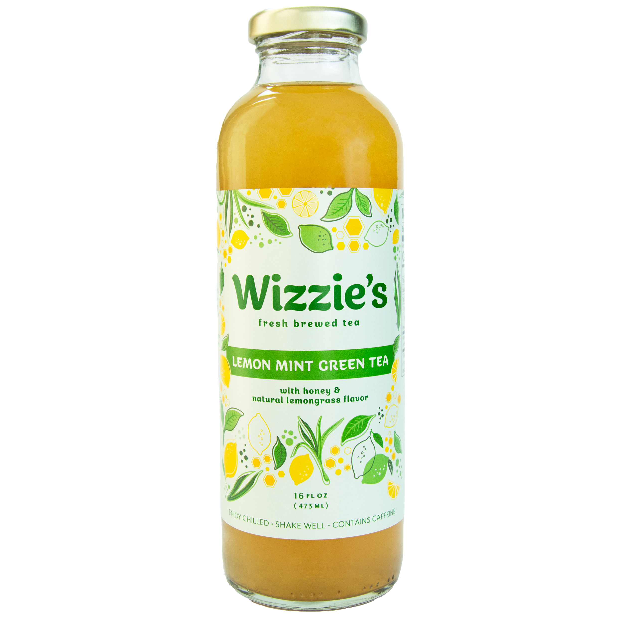 WIZZIE'S LEMON MINT GREEN TEA 16OZ – Blue Dog Beverage Store